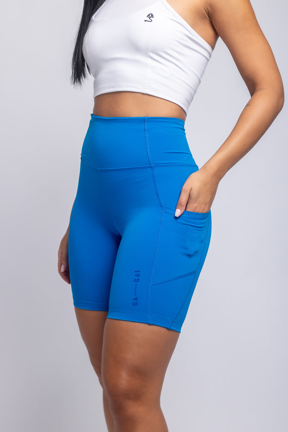 FEARLESS FIT BIKER SHORTS/Rebel Blue | Moxie Crew